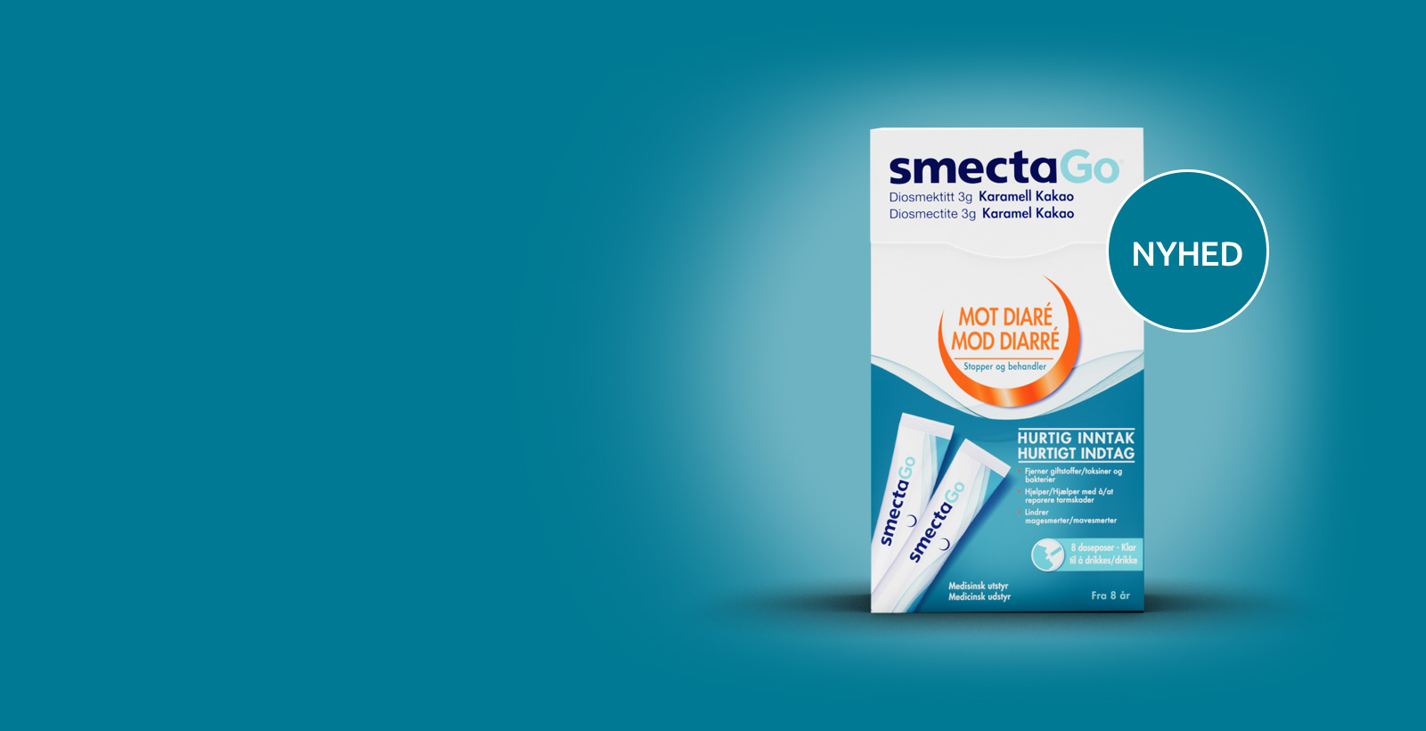 Stopper og behandler diarreé - Smectago